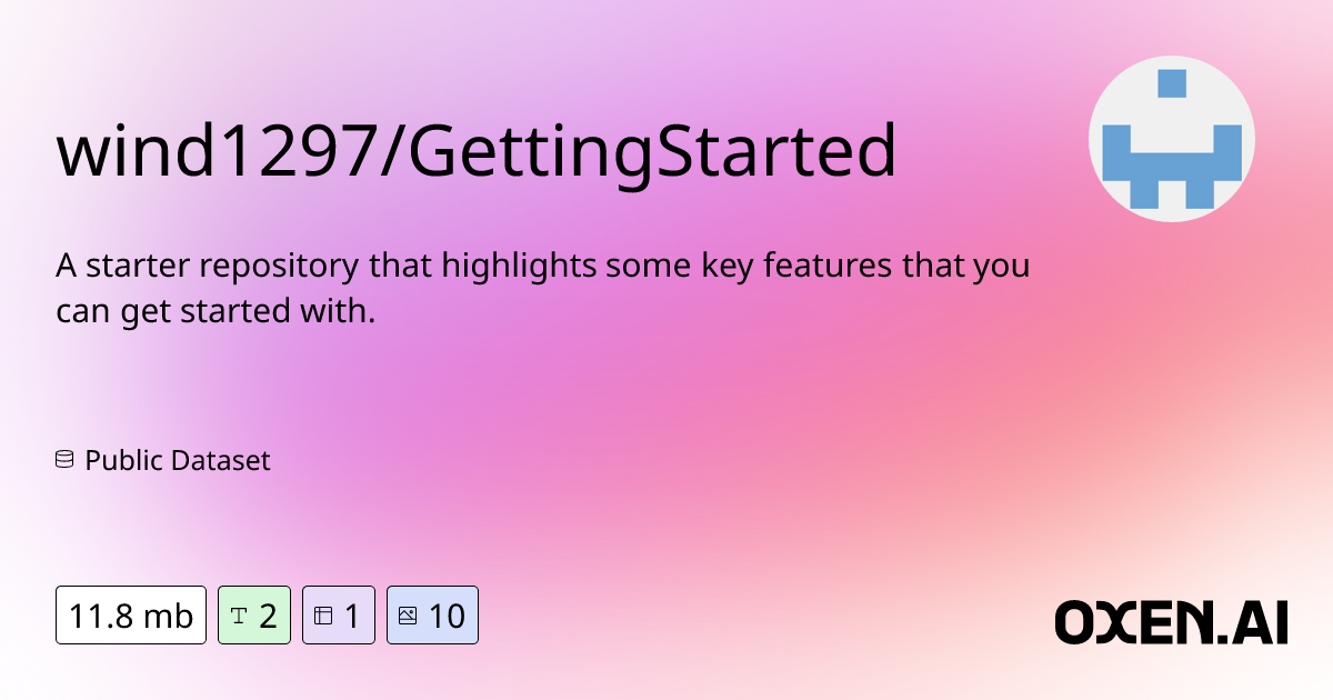 wind1297/GettingStarted | Datasets at Oxen.ai